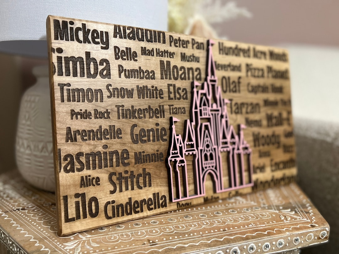 Disney Castle Laser Engraved Sign, Fairytale Gift - Etsy
