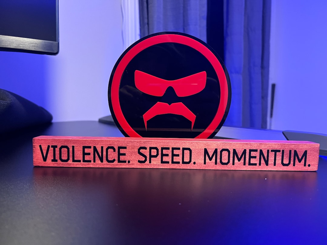 Dr Disrespect Violence Speed Momentum Small Table Sign, Gaming Inspired ...