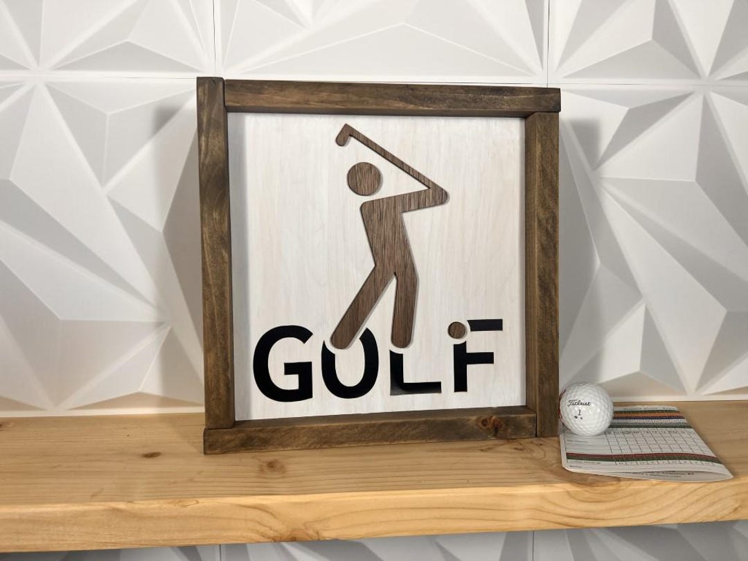 Golf Wooden Sign, Golf Stickman Home Decor - Etsy