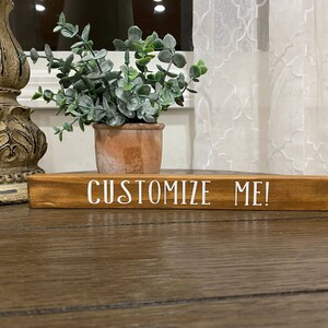 Custom Small Wood Tabletop Signs Personalize Small Shelf - Etsy