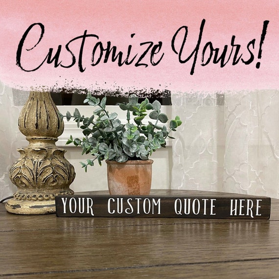 Custom Small Wood Tabletop Signs Personalize Small Shelf - Etsy