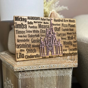 Disney Castle Laser Engraved Sign, Fairytale Gift - Etsy