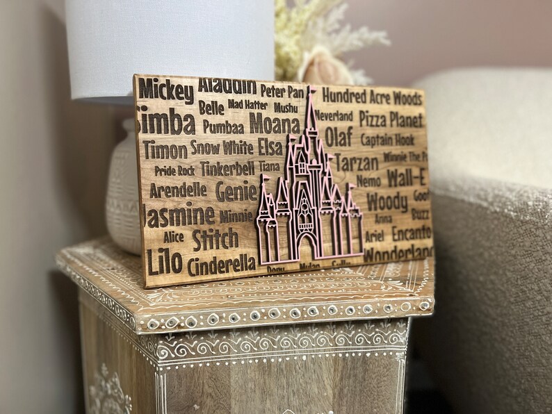 Disney Castle Laser Engraved Sign Fairytale Gift - Etsy