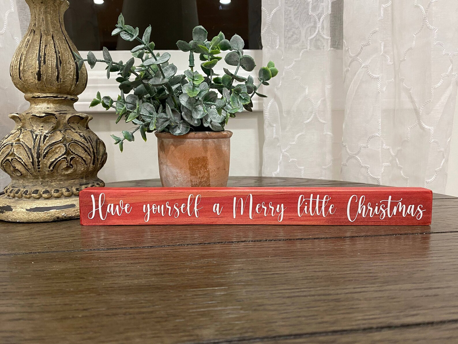 Christmas Farmhouse Small Table Signs, Wood Holiday Sayings Desk Sign ...