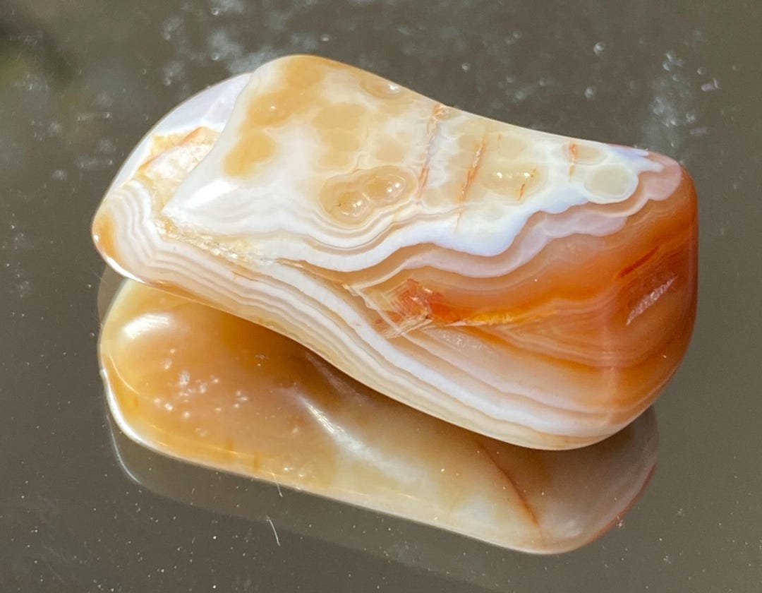 0.2 Oz Tumbled Lake Superior Agate W/ Eyes + Frog Skin - Etsy