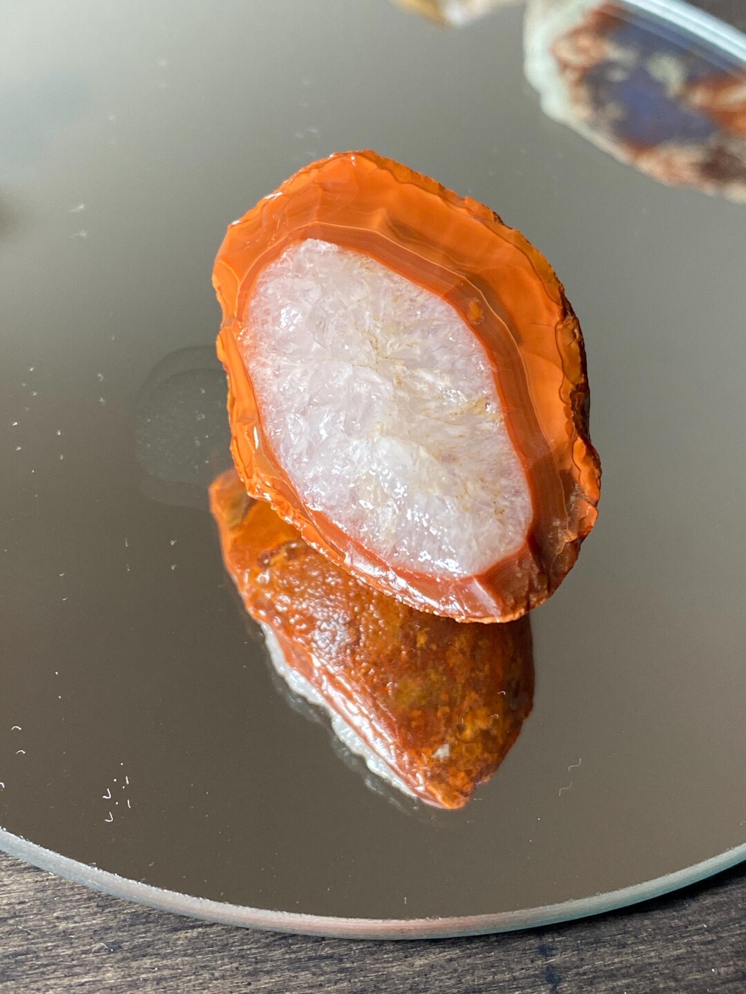 Orange Husked Quartz Floater .8 Oz Lake Superior Agate + Peeler - Etsy