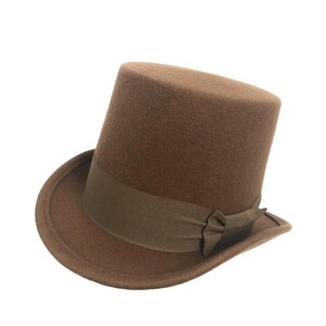 Theater Hat: Handmade Light Brown Top Hat for Stage Performances - Etsy