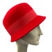 Red Cloche Hat, 1920s Red Hat, Woman Red Felt Hat, Cloche Felt Hat ...