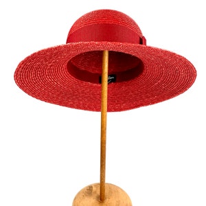 Red Summer Straw Hat, Elegant Woman Straw Hat in Red, Fashion Red ...