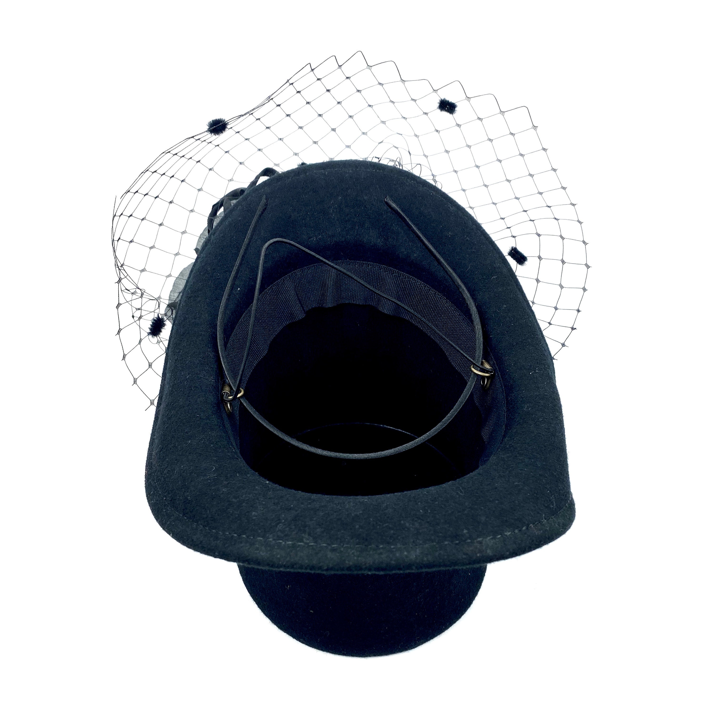 Mini Top Hat Mourning Veil Glamorous Mini Top Hat With Black - Etsy