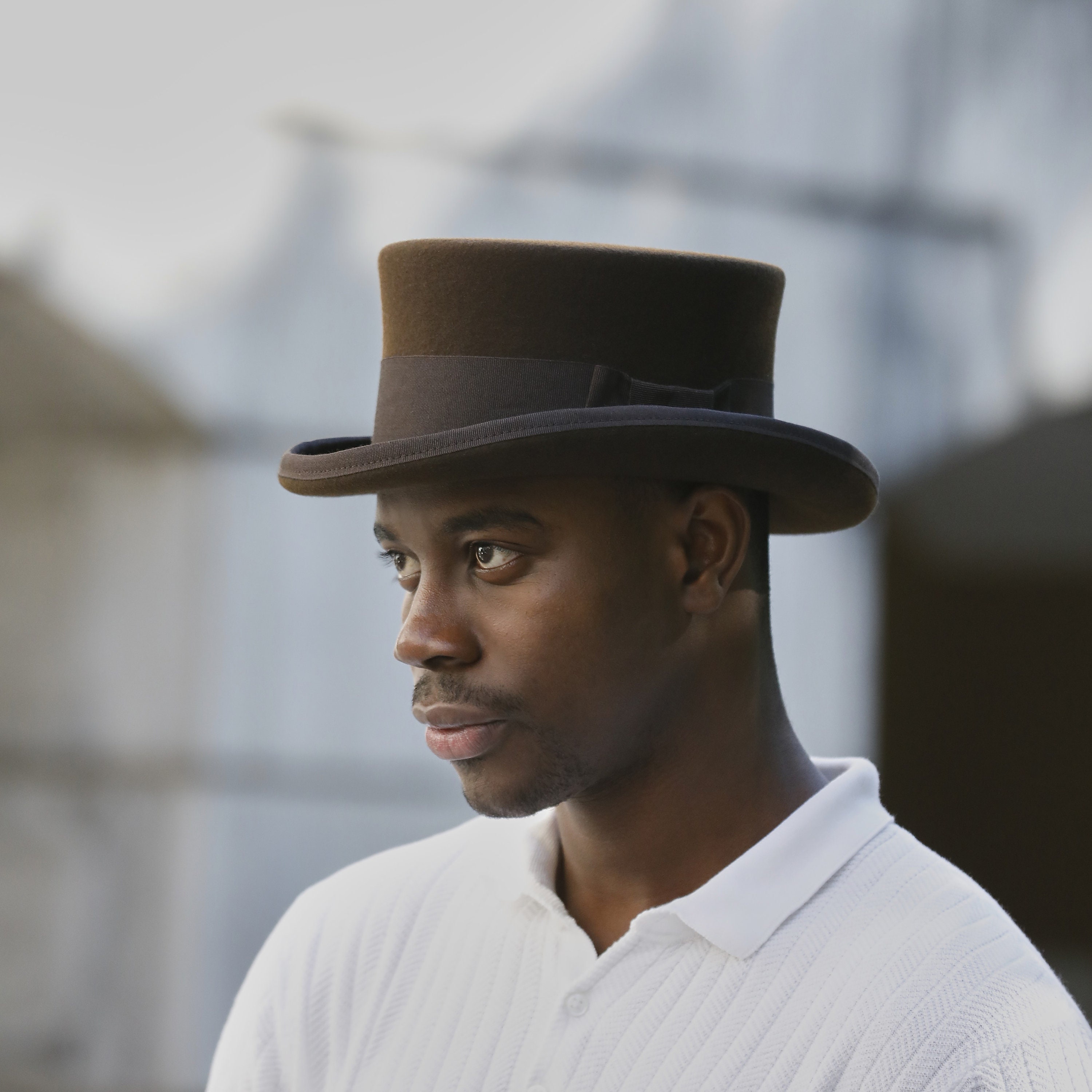 Brown Wool Felt Top Hat - Low Crowntop Hat - Edwardian Style - Etsy