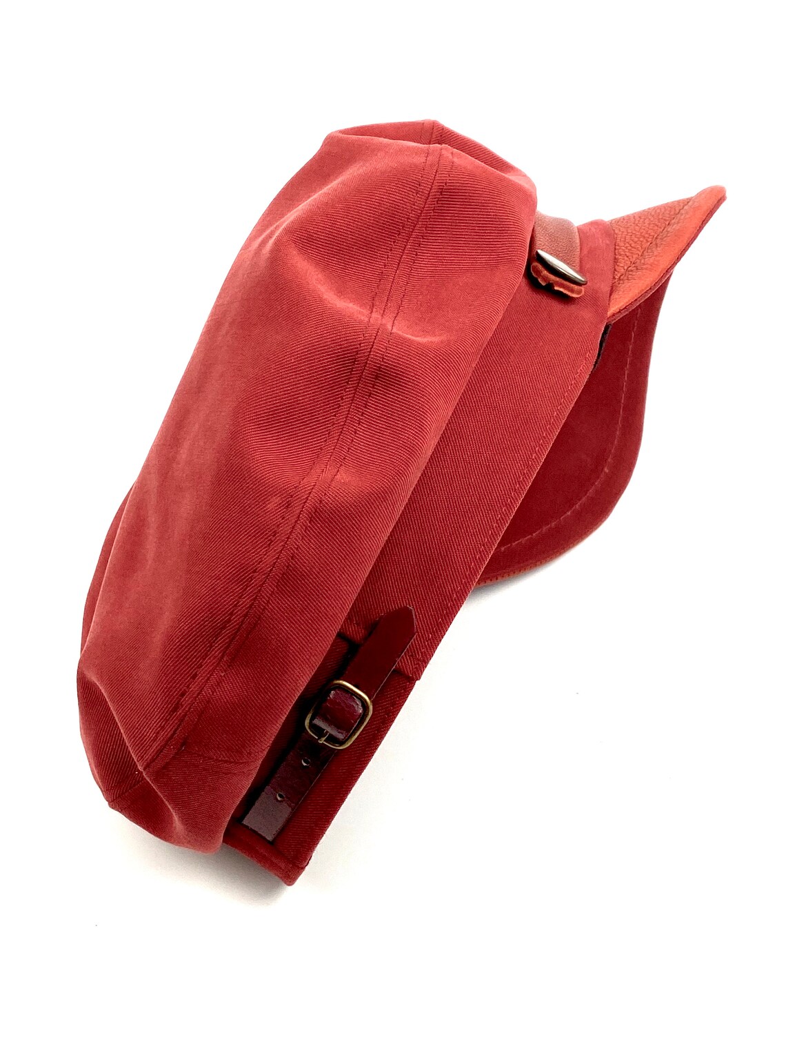 Garnet Red Twill Cotton Sailor Cap Red Cotton Cap With | Etsy