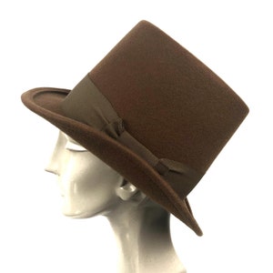 Theater Hat: Handmade Light Brown Top Hat for Stage Performances - Etsy