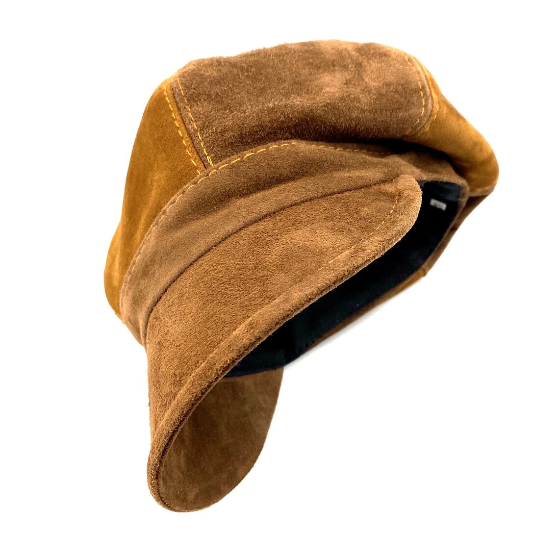 Baker boy hat brown suede leather cap brown suede baker boy | Etsy