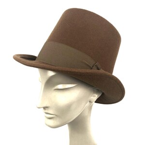 Theater Hat: Handmade Light Brown Top Hat for Stage Performances - Etsy