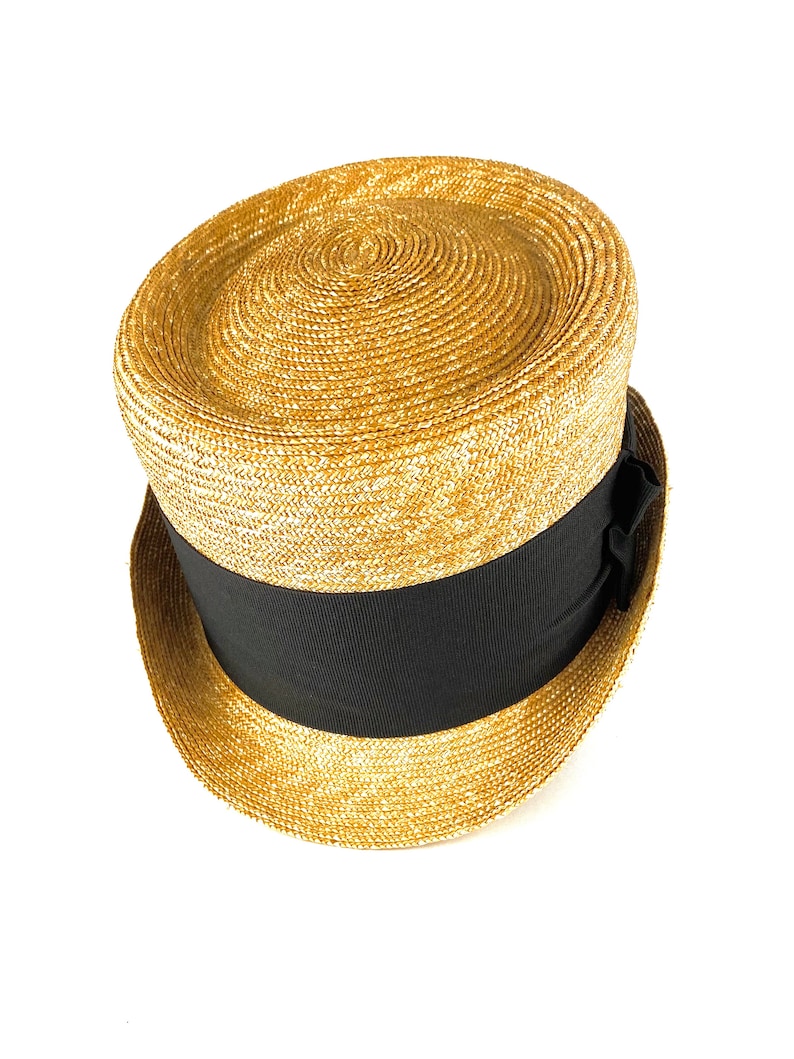 Topper Straw Hat Pork Pie Style Royal Ascot Straw Top Hat | Etsy