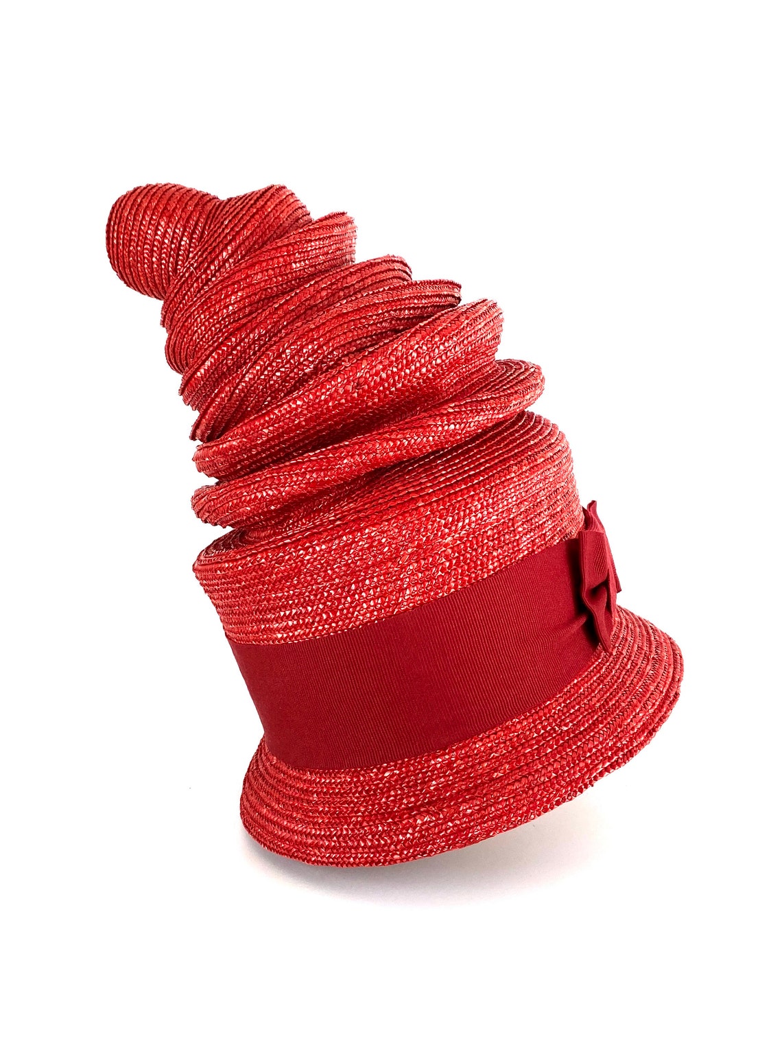 Red Straw Cloche Hat Amazing Straw Hat Funny Red Straw Hat - Etsy UK