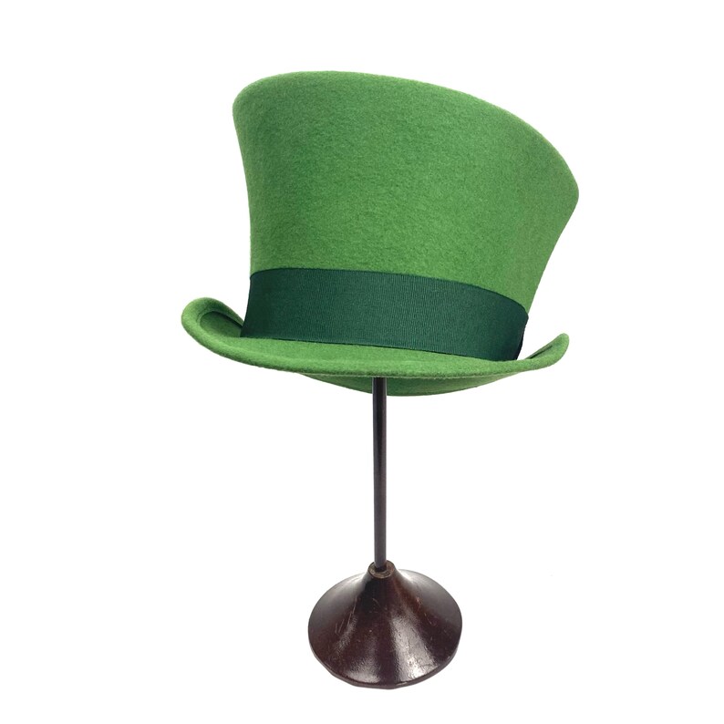 Green Top Hat Custom Felt Top Hat Hight Hat Green Topper - Etsy