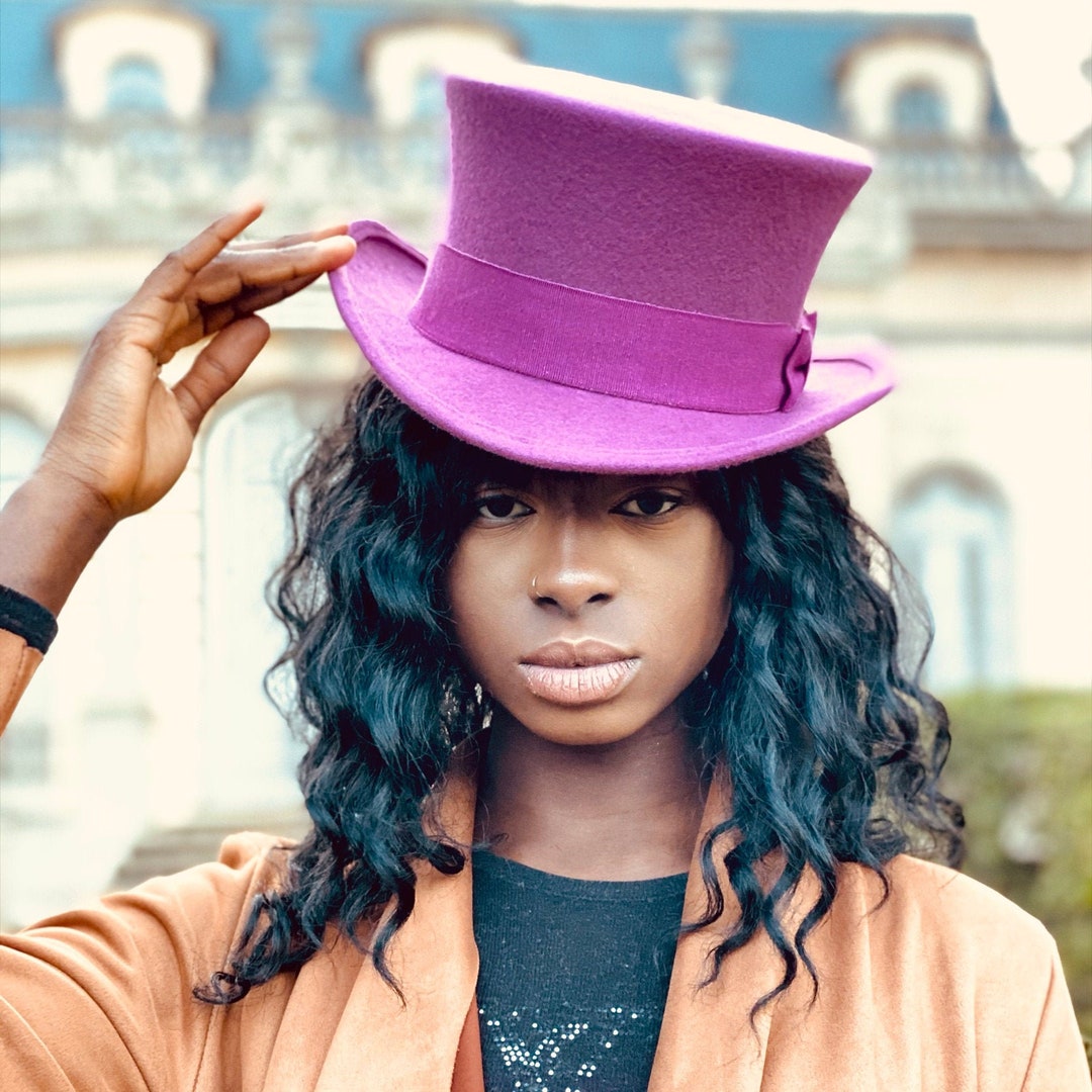 Victorian Felt Top Hat: Low Crown Edwardian Style - Etsy