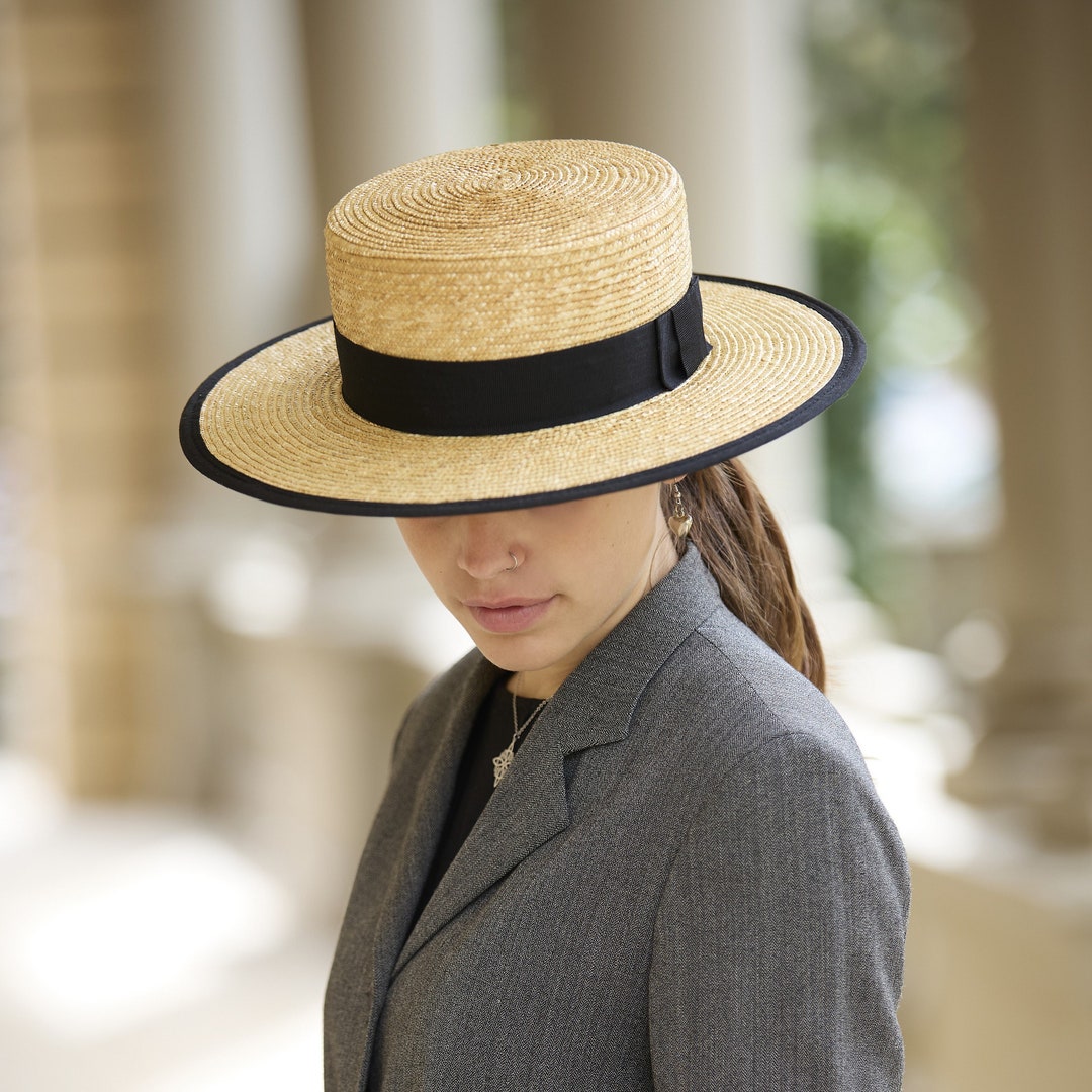 Wide Brim Boater Straw Hat: Elegant Bolero Sun Hat - Etsy