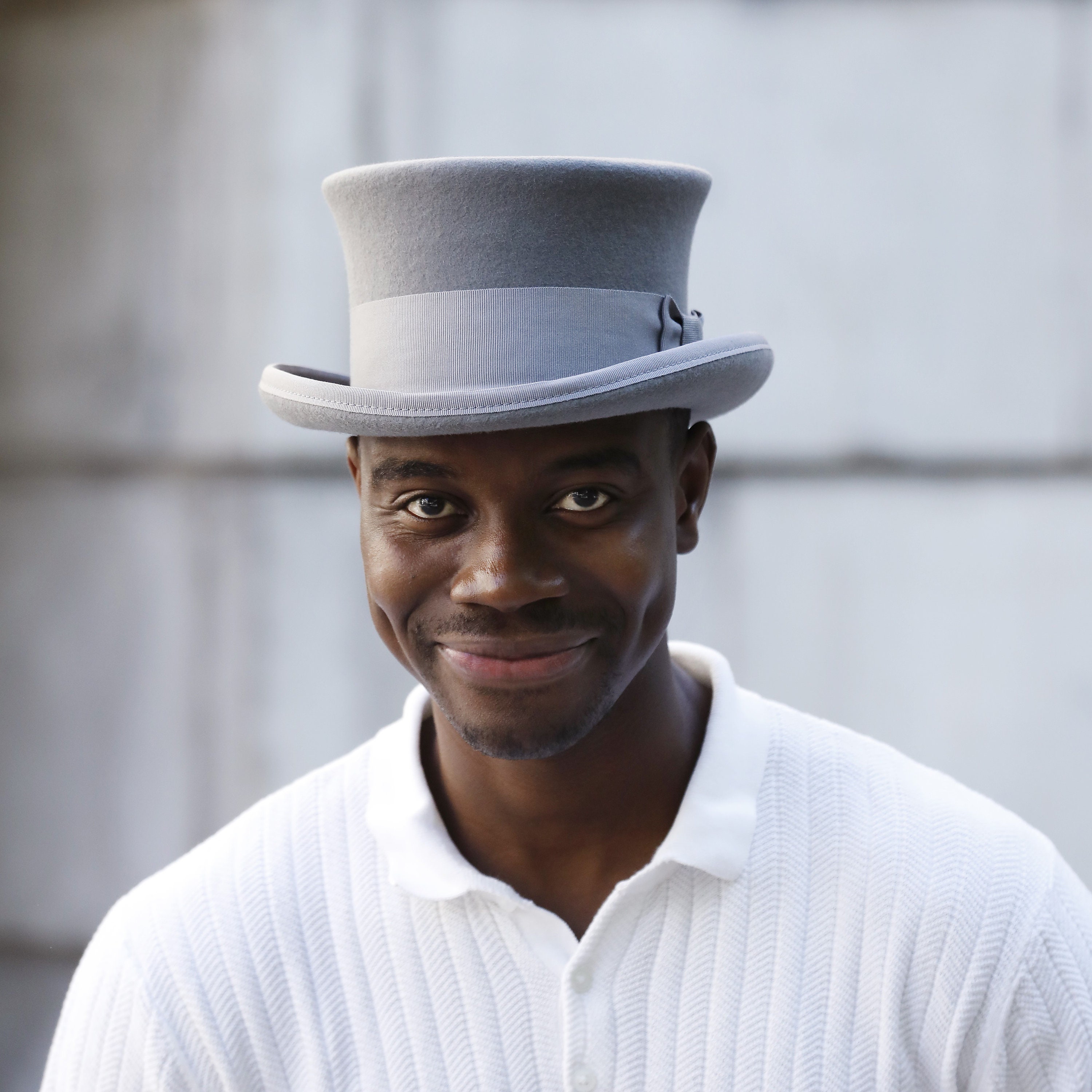 Light Gray Top Hat - Low Crown Topper - Edwardian Vintage Style - Etsy