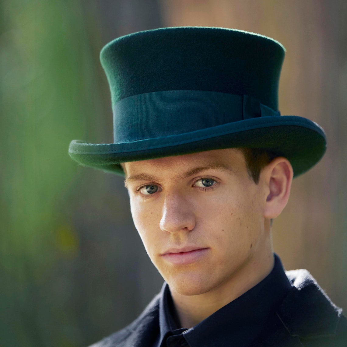 Green Felt Low Top Hat – Classic Heritage Style for Elegant Occasions ...