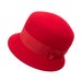 Red Cloche Hat 1920s Red Hat Woman Red Felt Hat Cloche Felt - Etsy