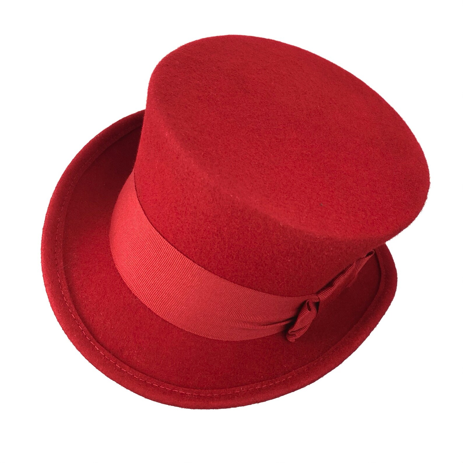 Red Top Hat, Men Top Hat, Women Top Hat, Victorian Red Top Hat, Red ...