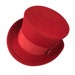 Red Top Hat, Men Top Hat, Women Top Hat, Victorian Red Top Hat, Red ...