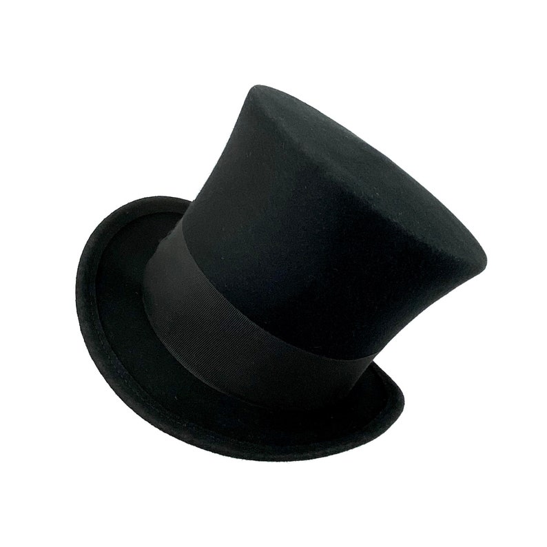 High Top Hat Black Topper Hat Edwardian Black Top Hat Man - Etsy