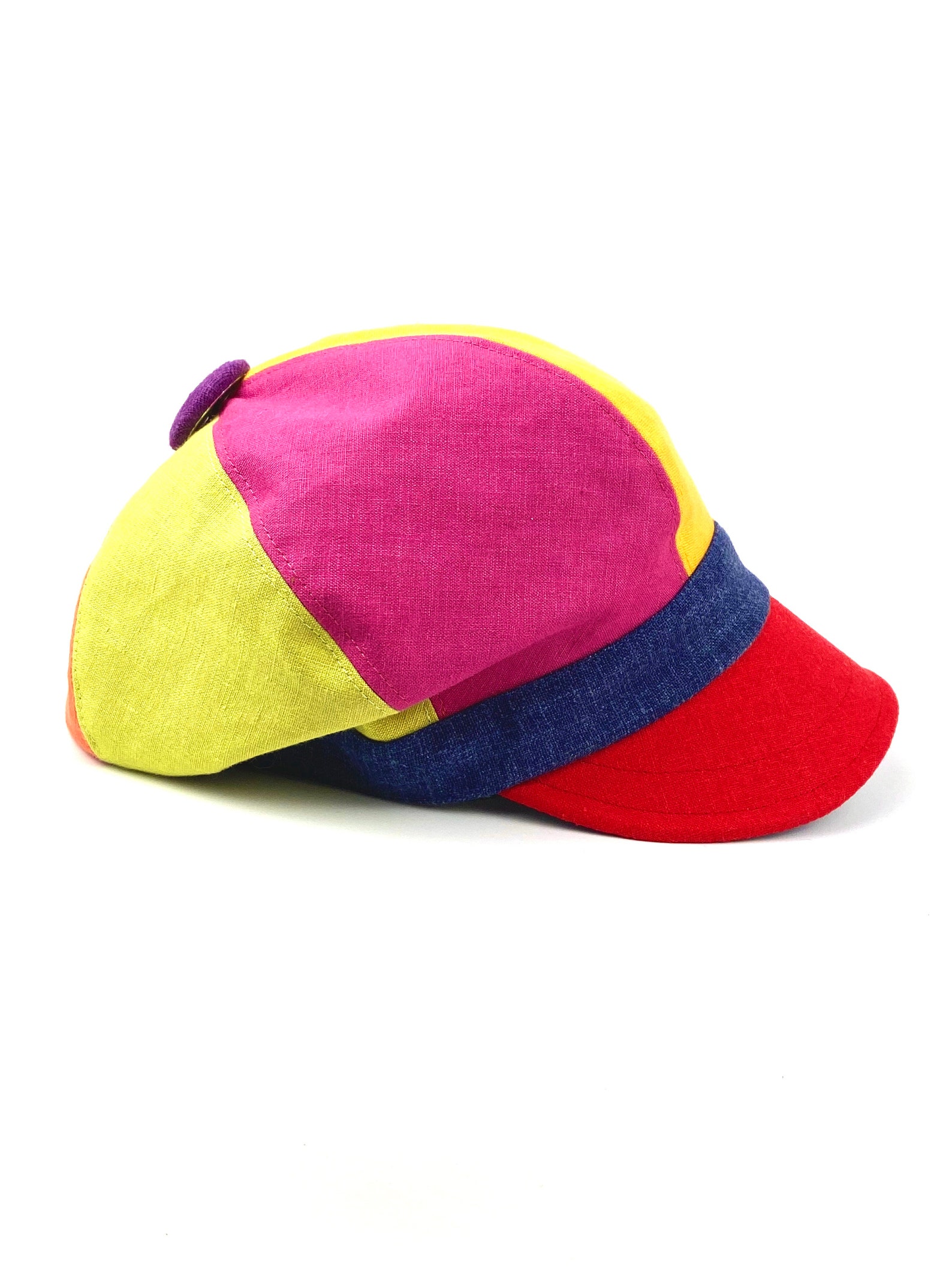 Colorful Clown Cap Multicolored Newsboy Linen Cap for Summer - Etsy