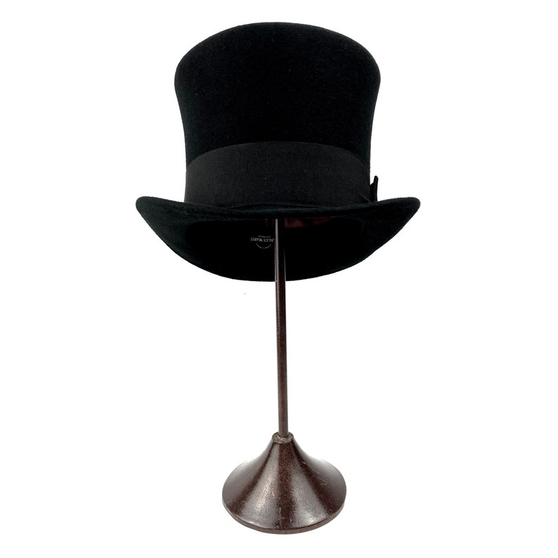 High top hat black topper hat edwardian black top hat man | Etsy