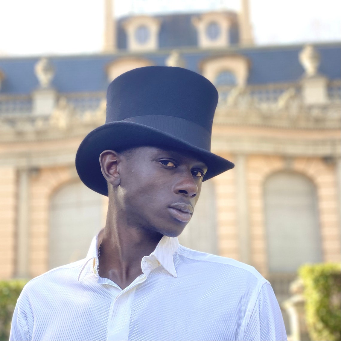 High Top Hat Black Topper Hat Edwardian Black Top Hat Man - Etsy