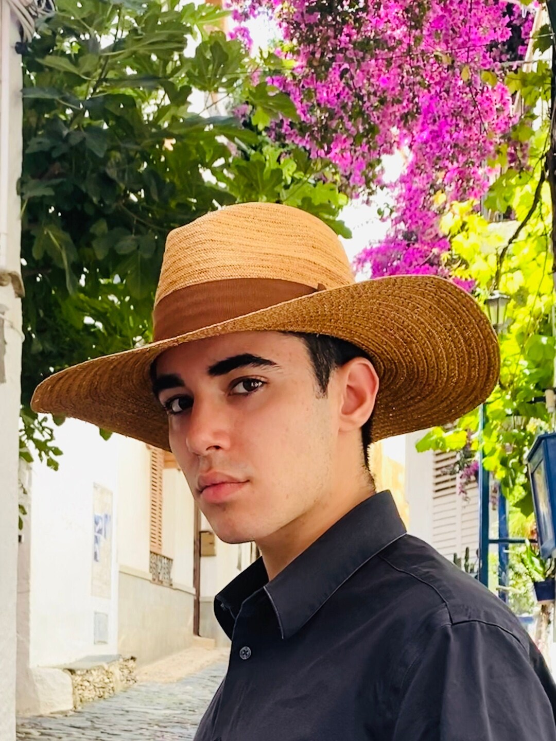 Italian Natural Straw Fedora Hat, Straw Fedora Man Hat, Elegant Summer ...