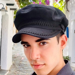 Black Sailor Hat - Handcrafted With Premium Cotton Fabric - Classic ...