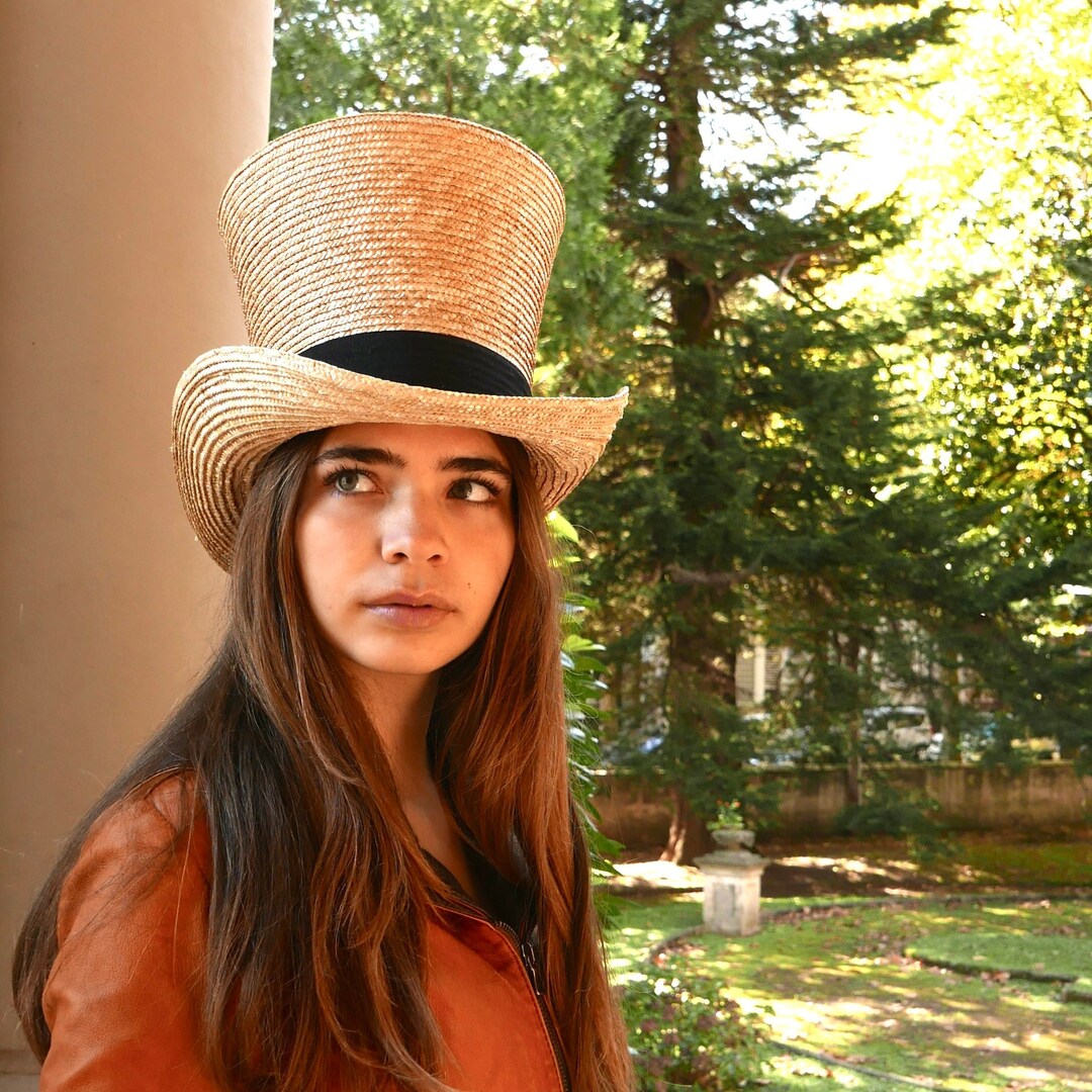 Regency Top Hat, Empire Straw Top Hat, Stovepipe Straw Top Hat, Tall ...