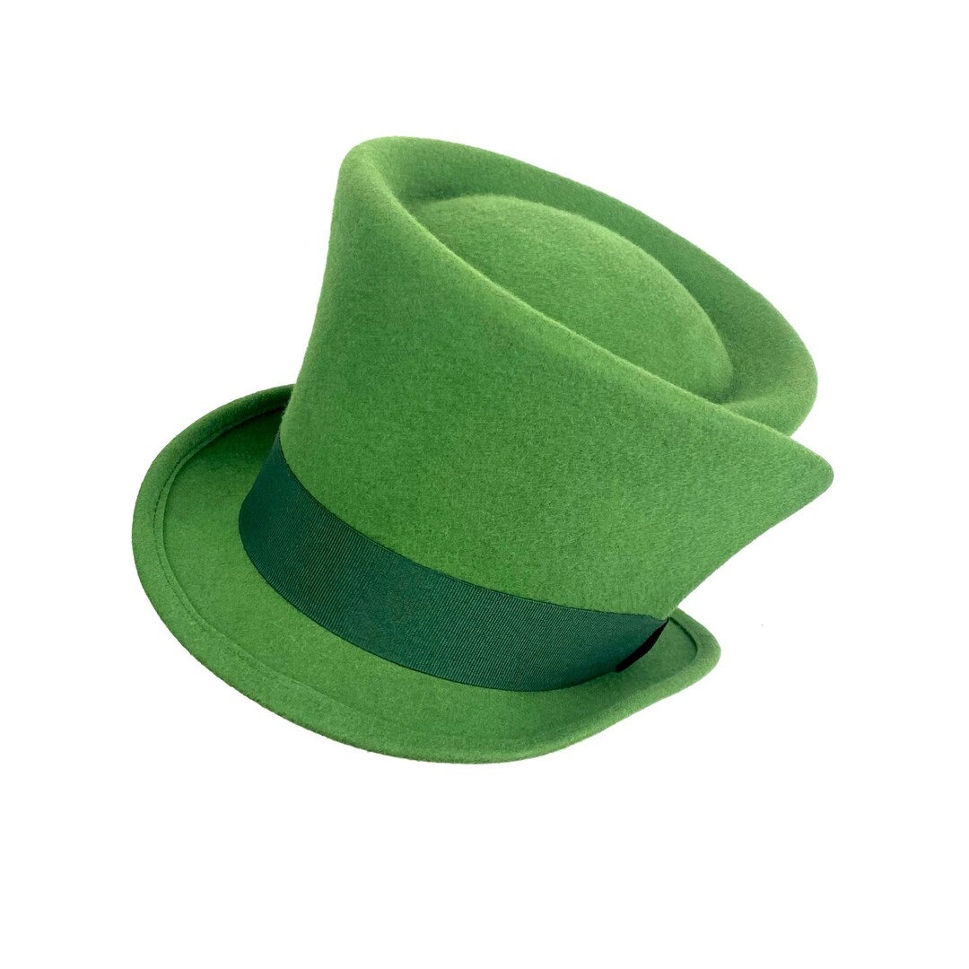 Green Top Hat Custom Felt Top Hat Hight Hat Green Topper - Etsy