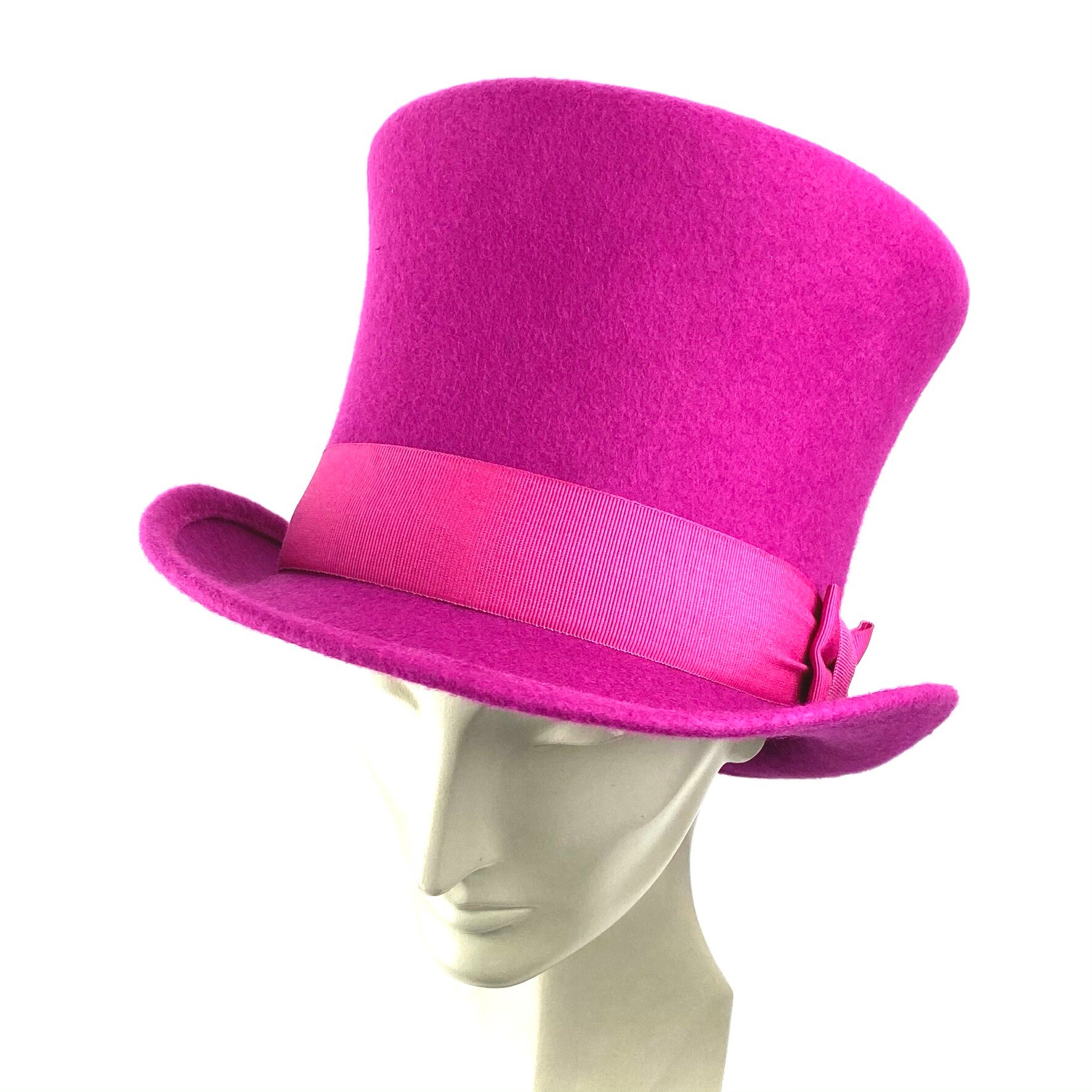 Women Top Hat, Fuchsia Top Hat, Large Top Hat, Oversized Felt Top Hat ...