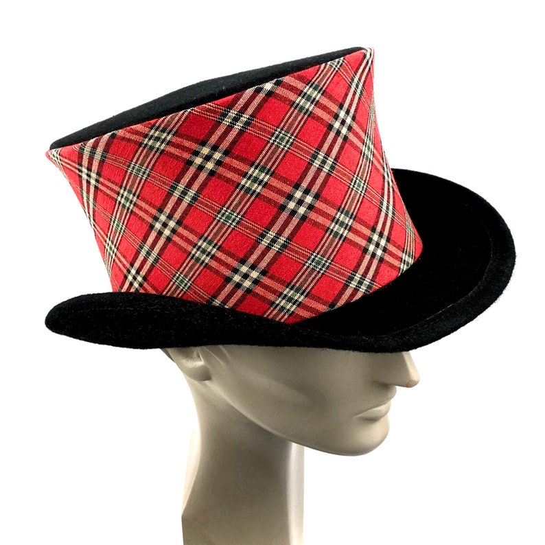 Plaid Top Hat Red Tartan Top Hat Red Plaid Topper Hat Red - Etsy