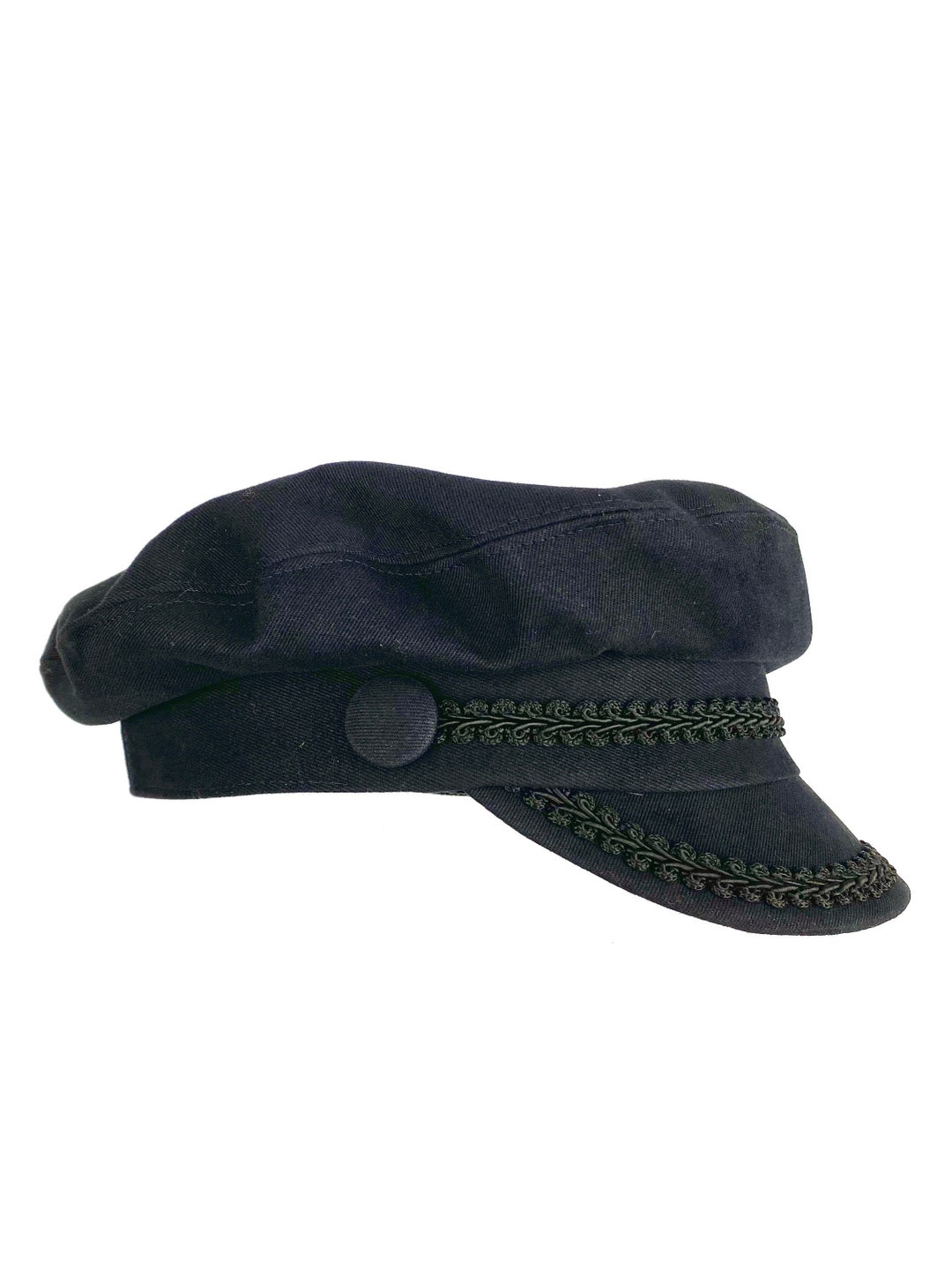 Black Sailor Hat Handcrafted With Premium Cotton Fabric Classic ...