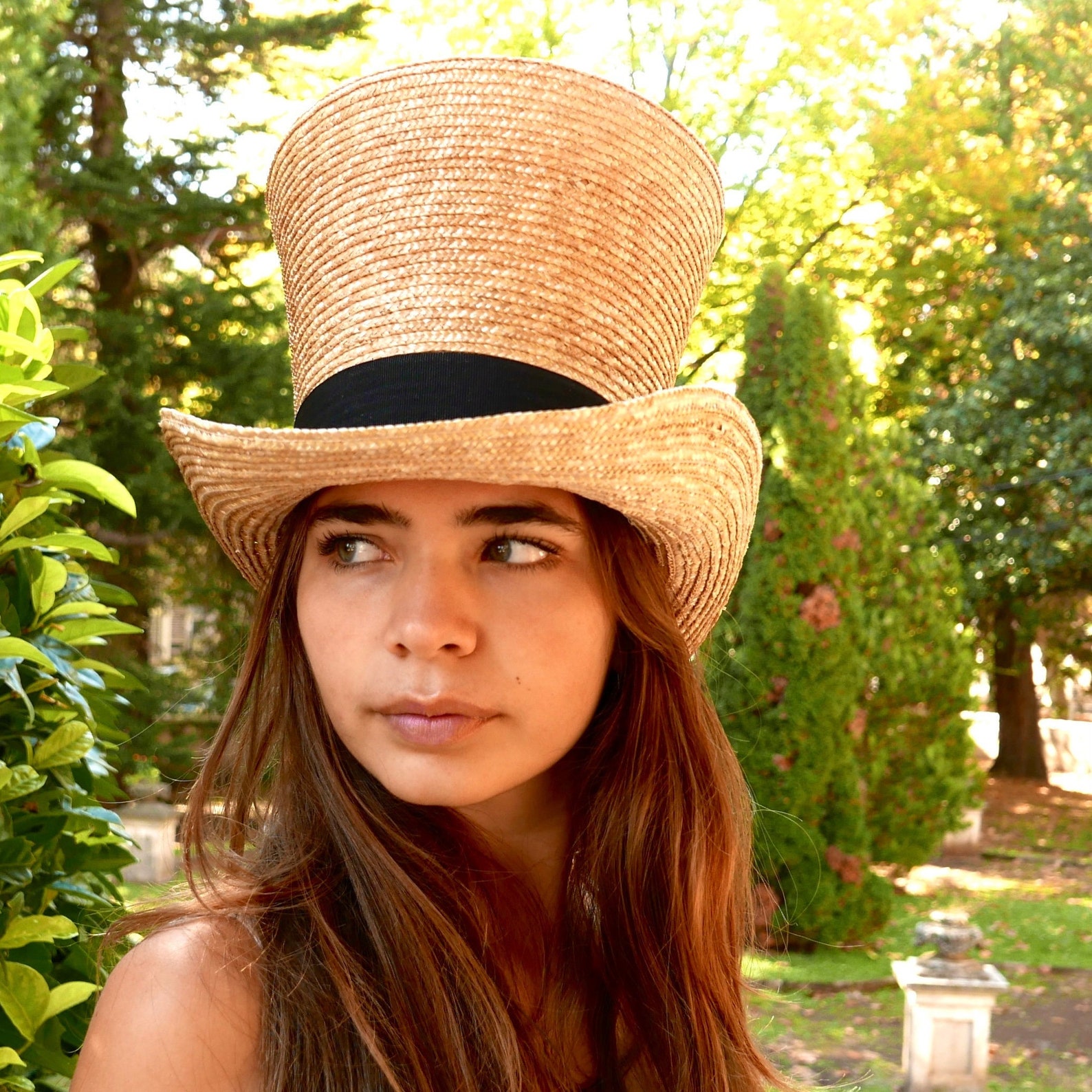 Regency Top Hat, Empire Straw Top Hat, Stovepipe Straw Top Hat, Tall ...