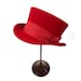 Red Top Hat, Men Top Hat, Women Top Hat, Victorian Red Top Hat, Red ...