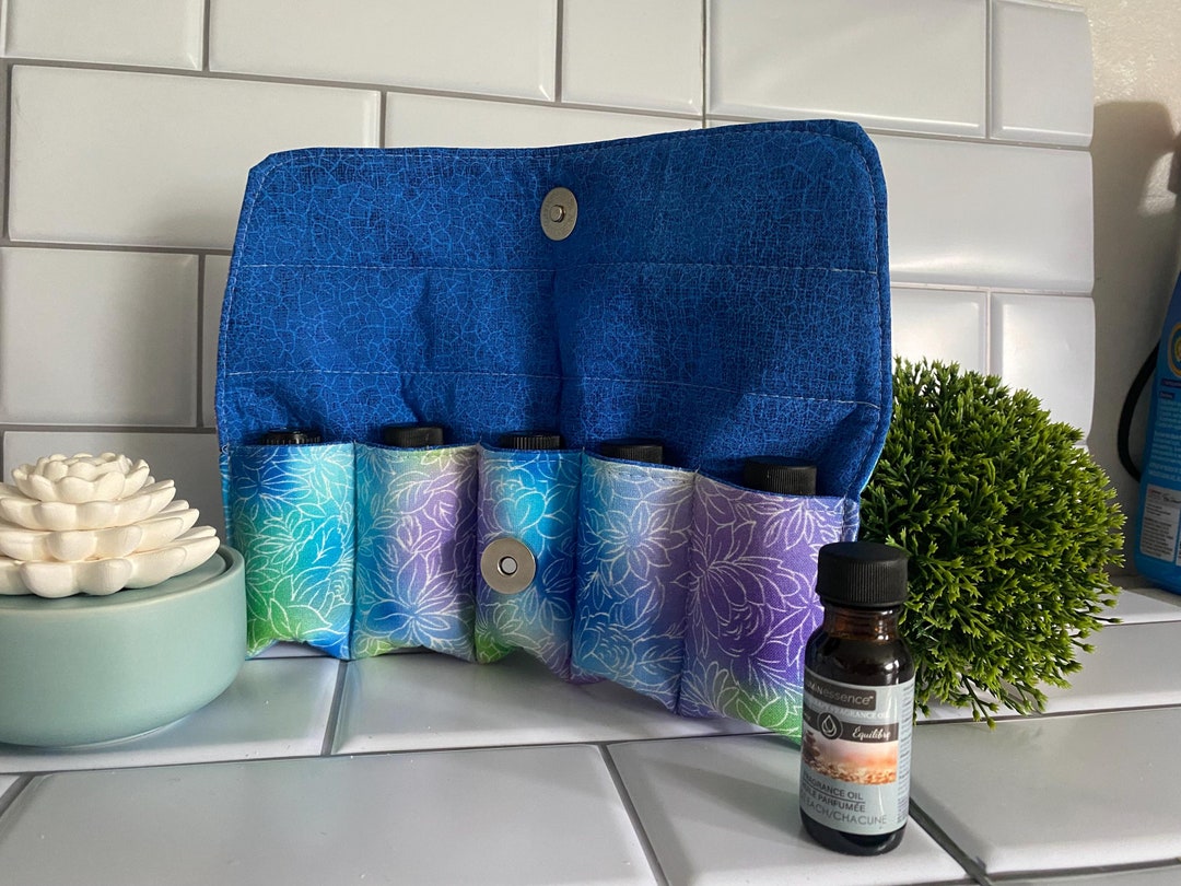 Floral Essential Oil Pouch, 5-pocket Travel Bag - Etsy