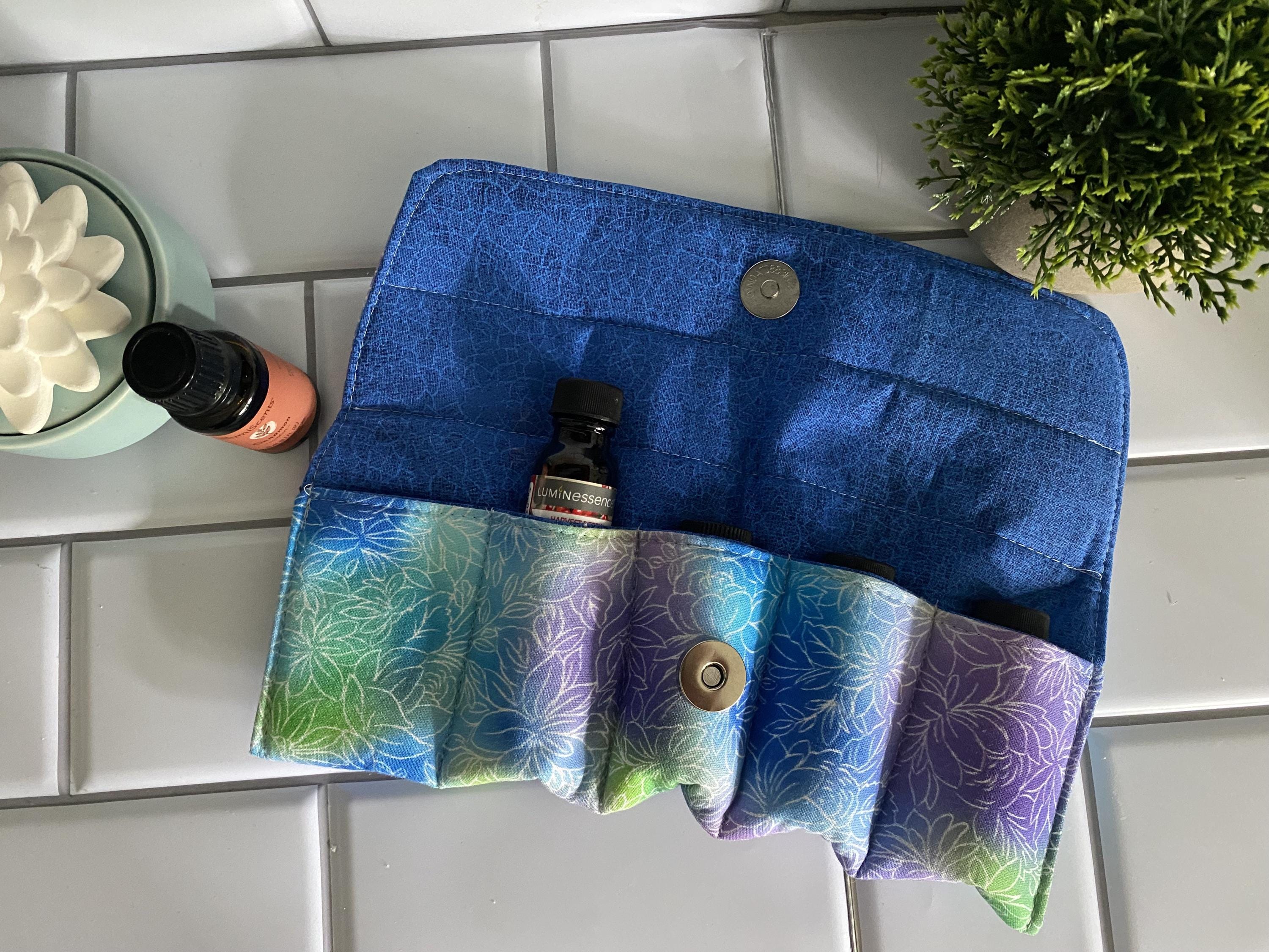 Floral Essential Oil Pouch, 5-pocket Travel Bag - Etsy