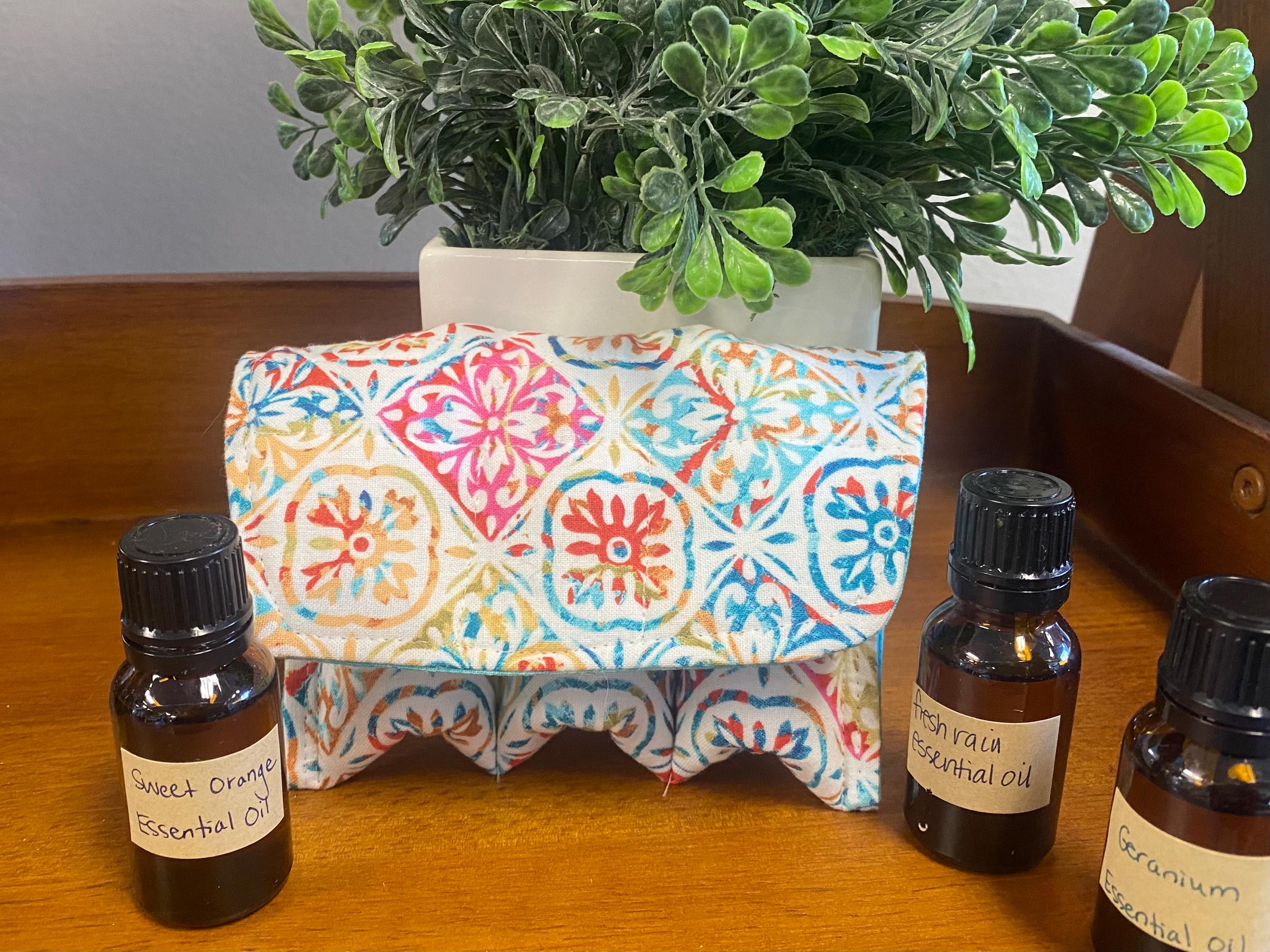 Floral Essential Oil Pouch, 5-pocket Travel Bag - Etsy