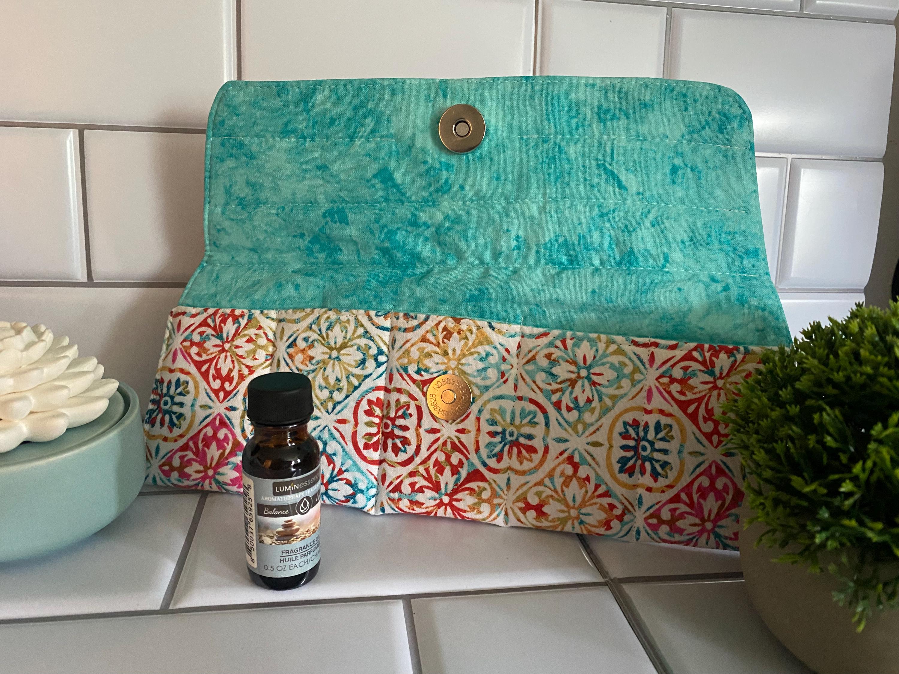 Floral Essential Oil Pouch, 5-pocket Travel Bag - Etsy