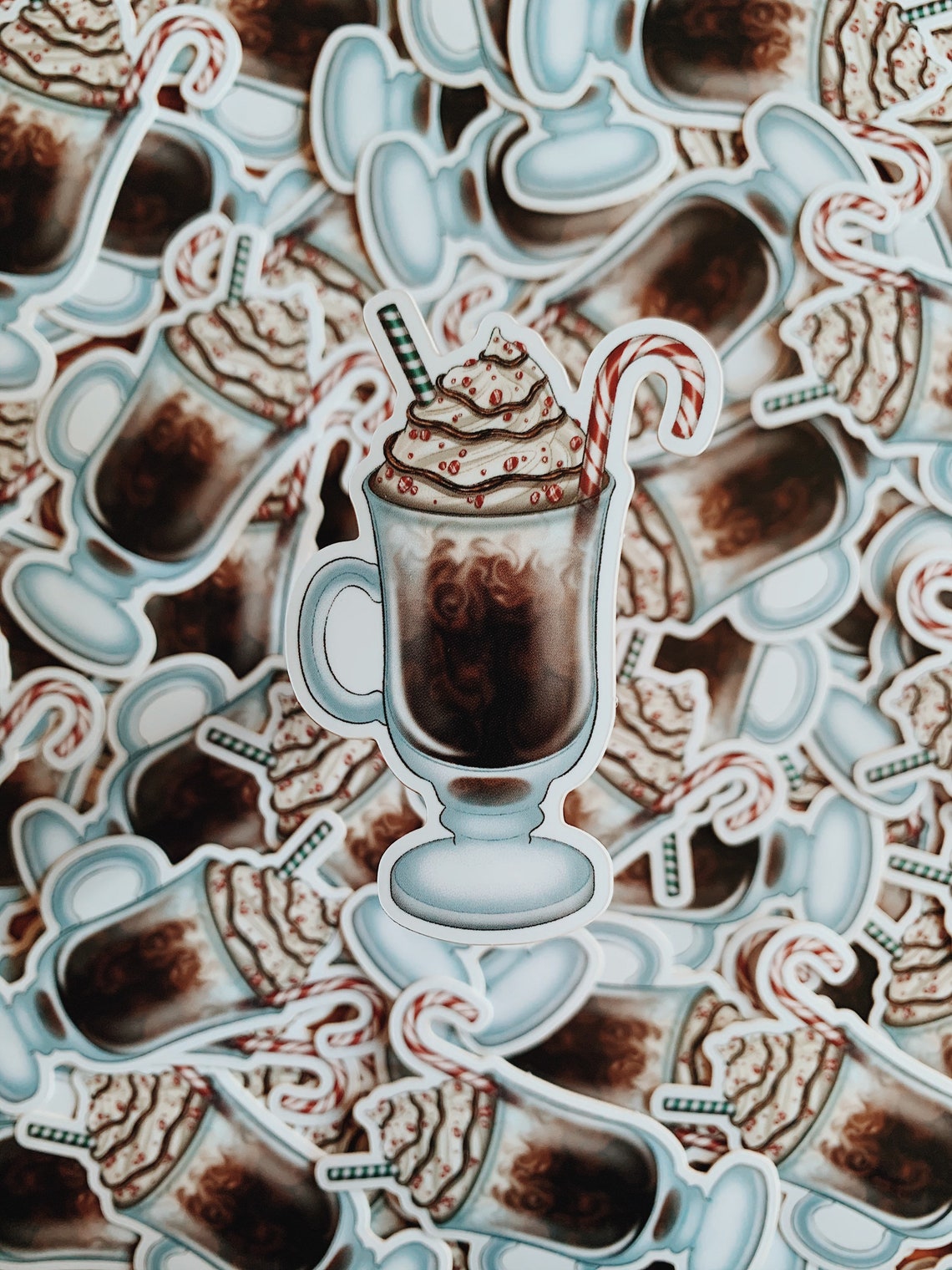 Peppermint Mocha Sticker - Etsy