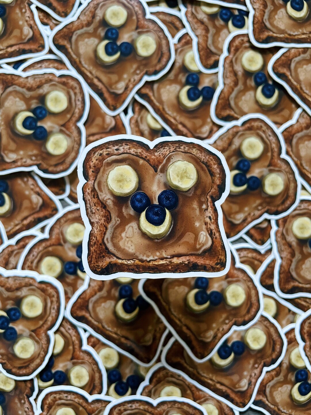 Teddy Bear Toast Sticker - Etsy