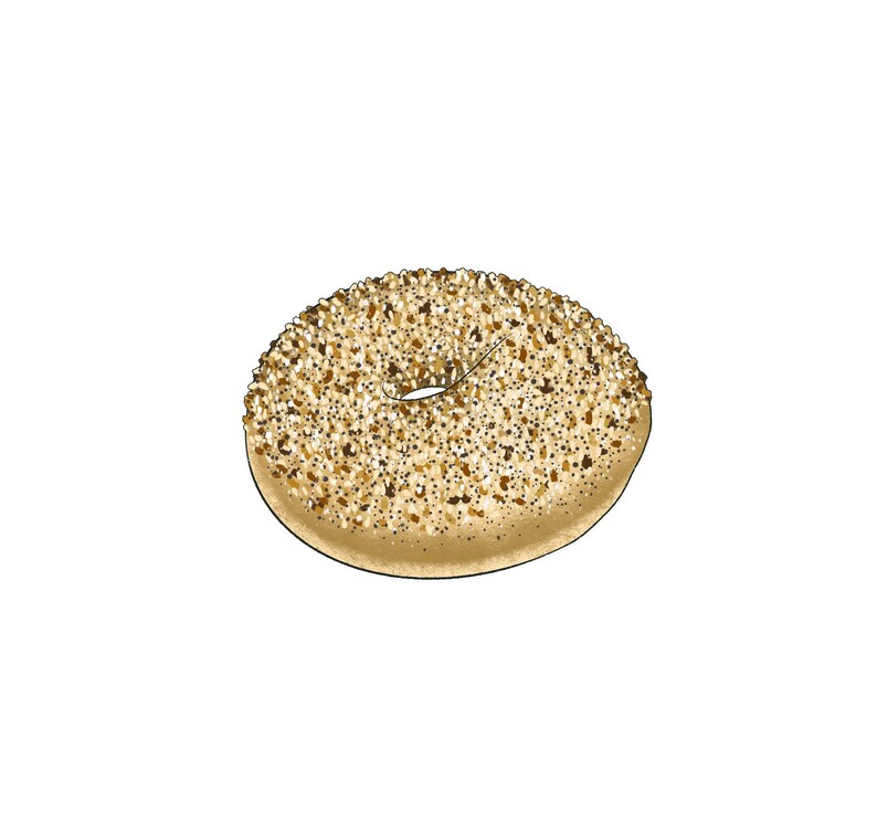 Everything Bagel Sticker - Etsy