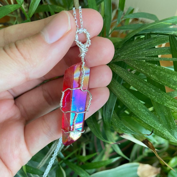 Ruby Aura Quartz - Etsy
